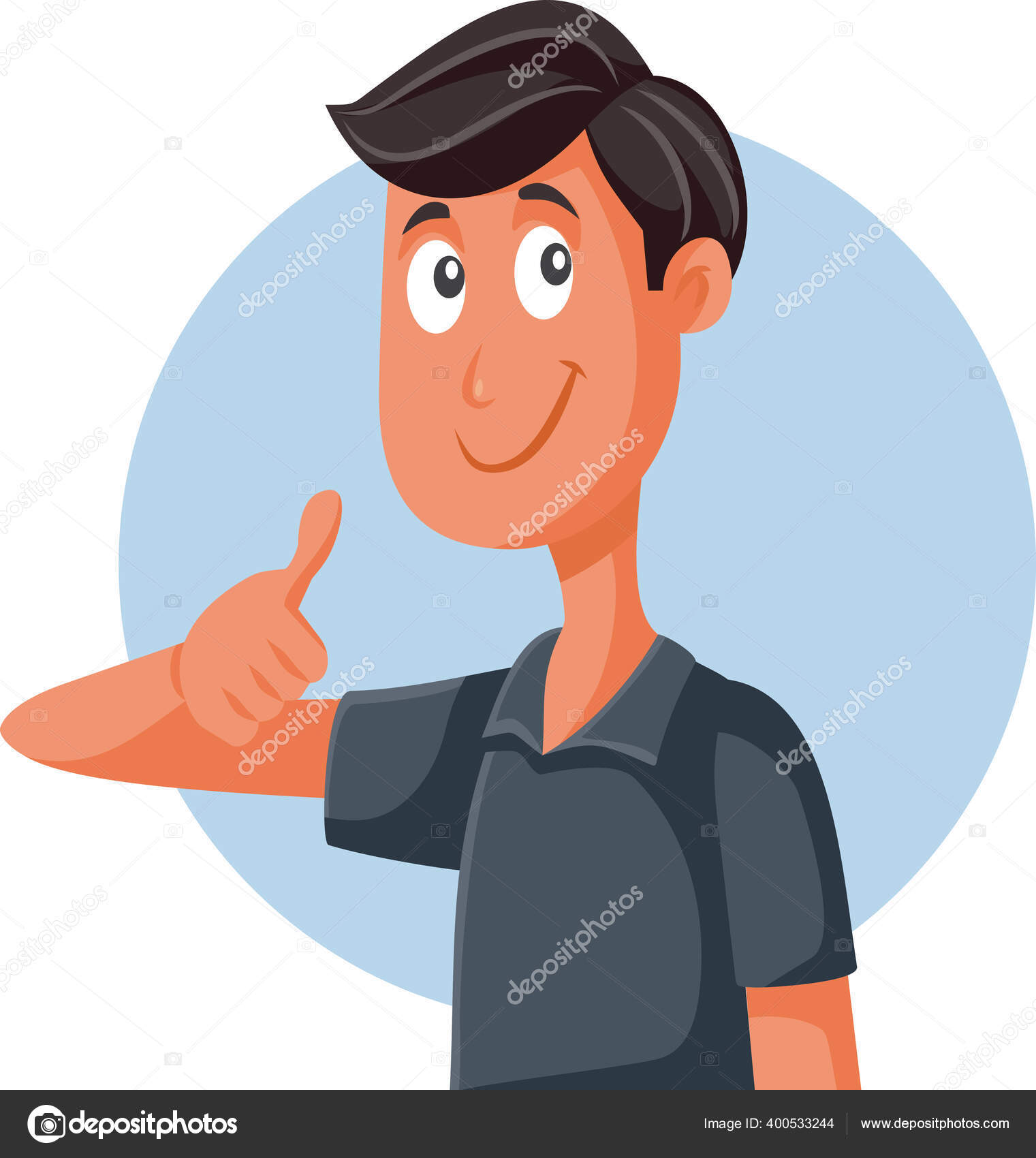 Funny Nice Friendly Guy Thumbs Stock Vector Image by ©nicoletaionescu ...