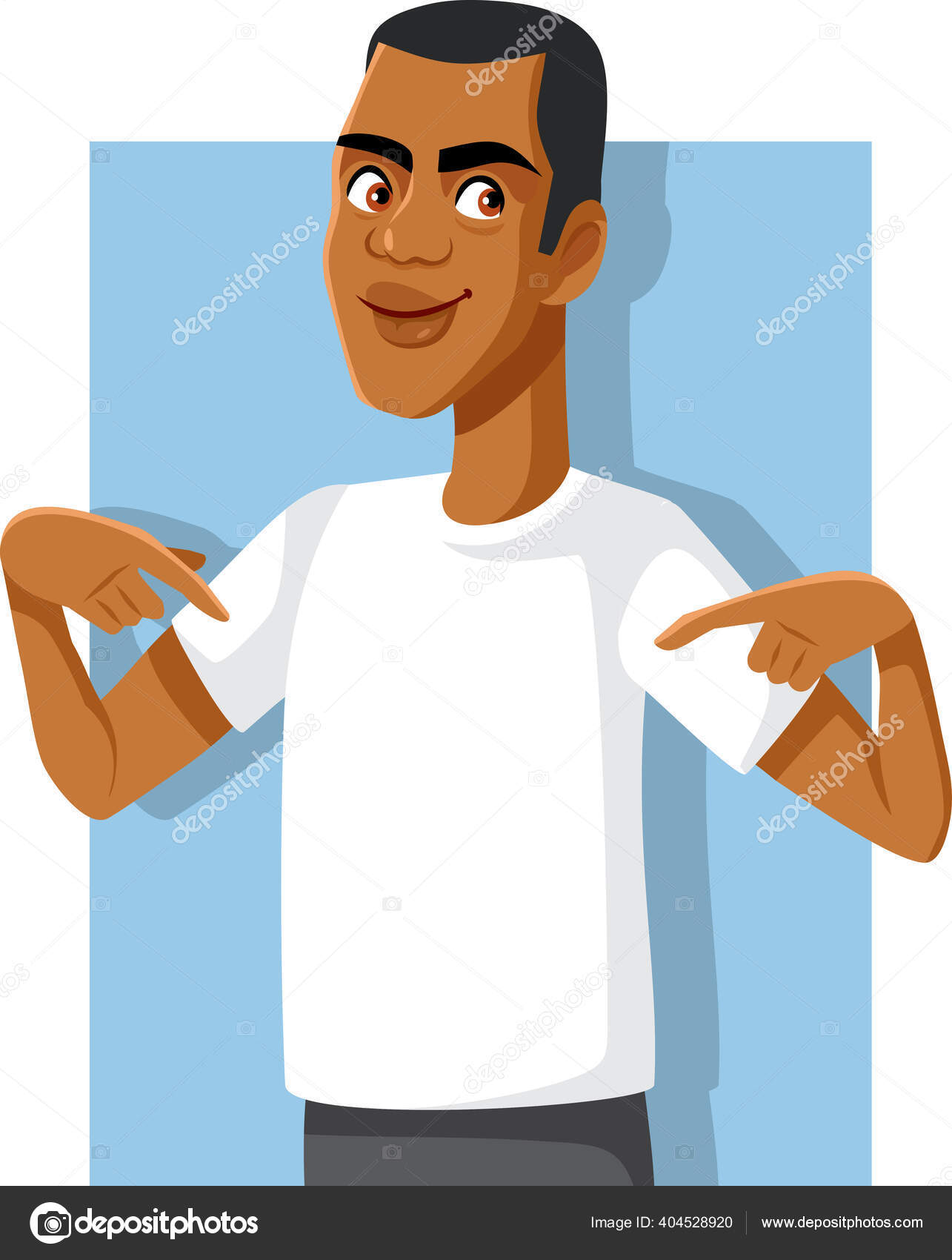 Pointing At Self Cartoon