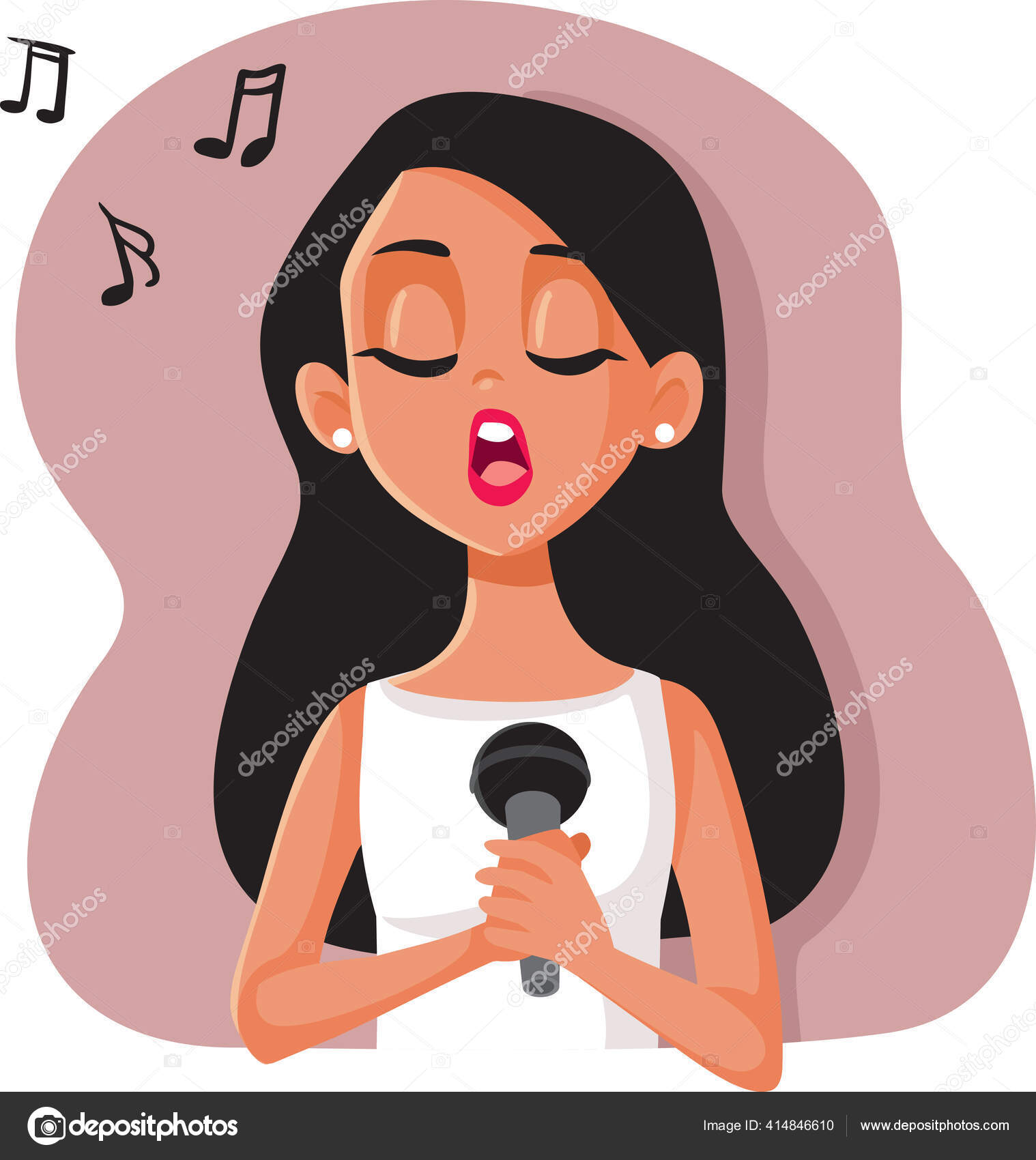 Singing Mic Cartoon