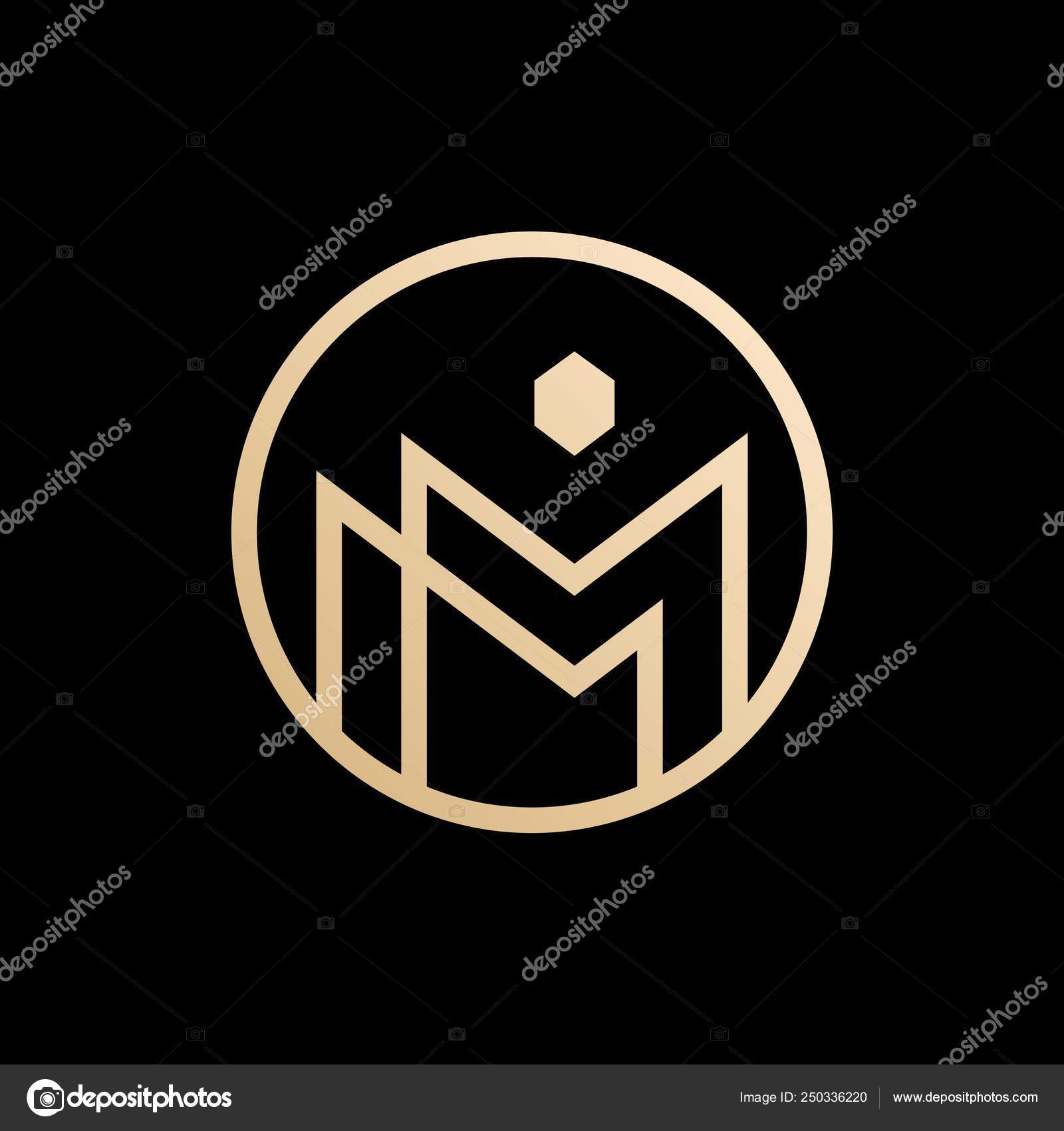 MM lettermark monogram circle round logo vector Stock Vector Image by ...