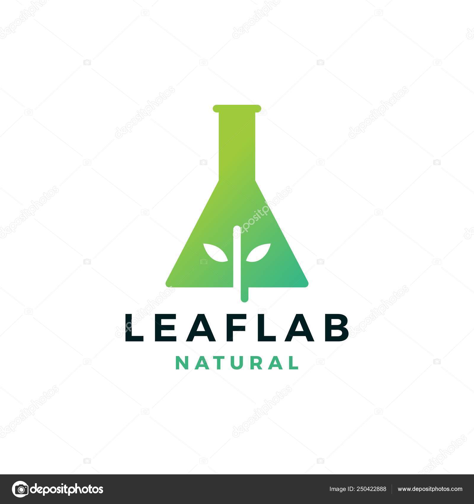 Leaf lab nature logo vector icon illustration Stock Vector by ...