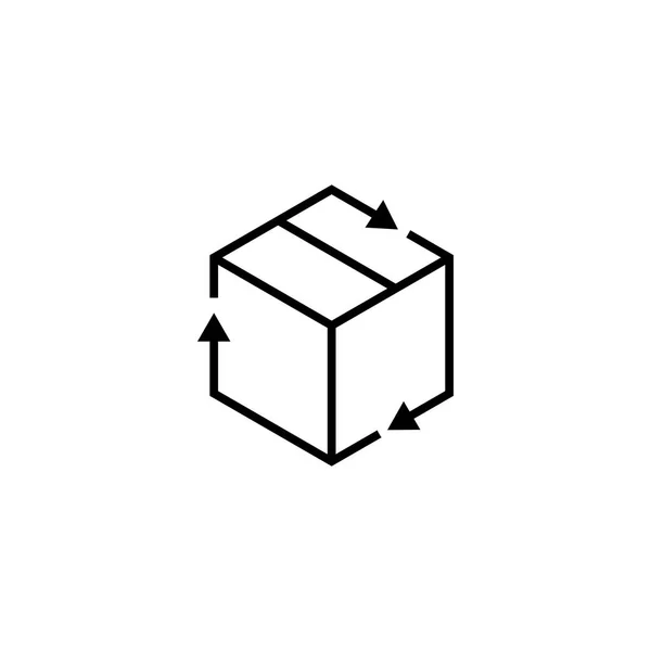 Open opened box unbox unboxing logo icon vector line art outline ...