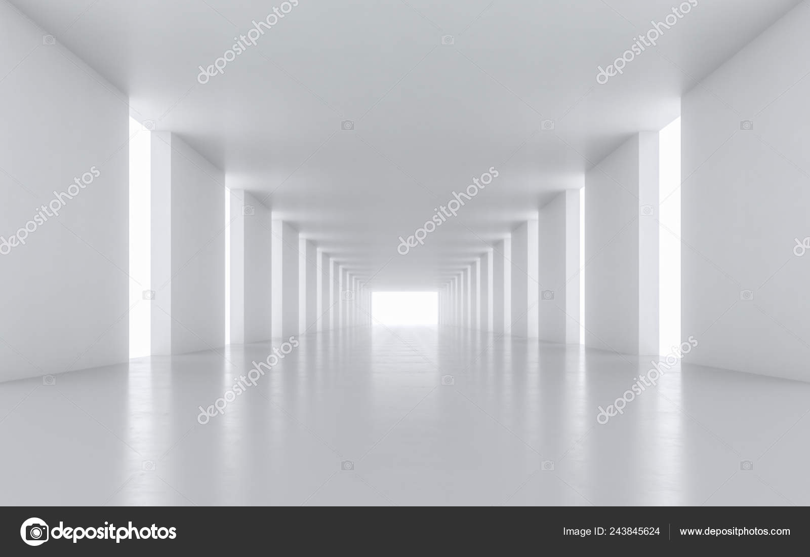 Illuminated Corridor Interior Design Rendering Stock Photo by ©pom669 ...