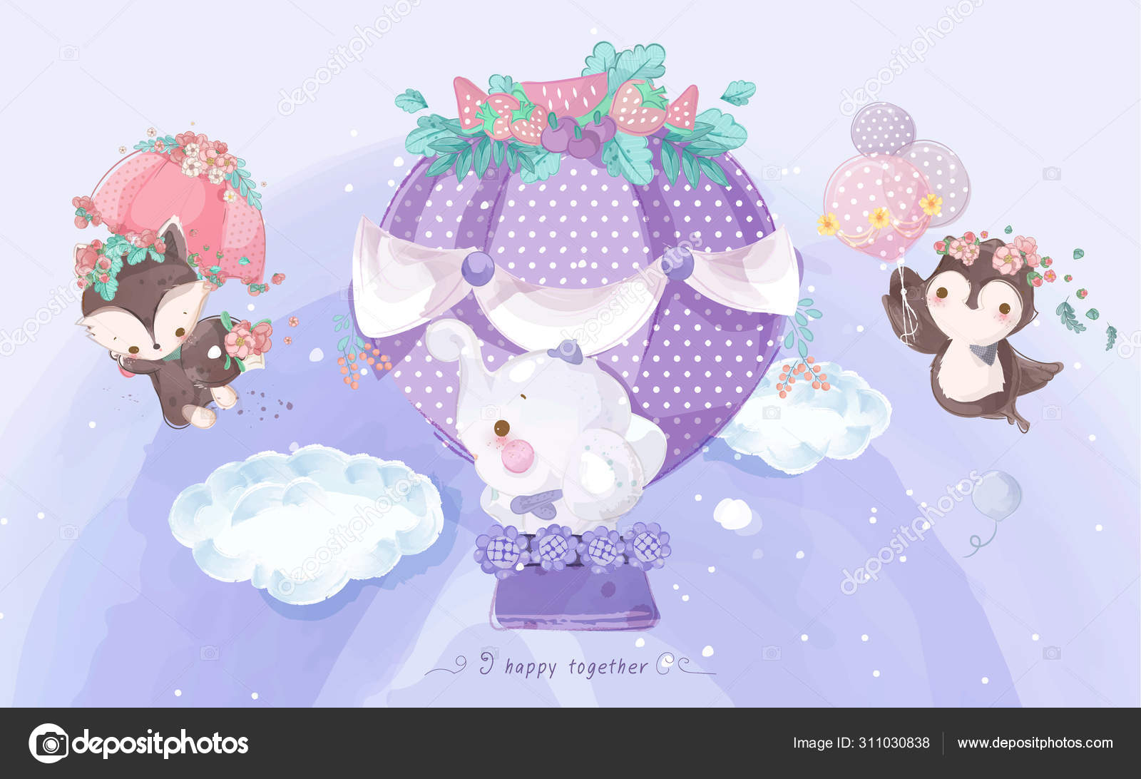 Hand drawn Parade doodle animals. Vector illustration Stock Vector ...