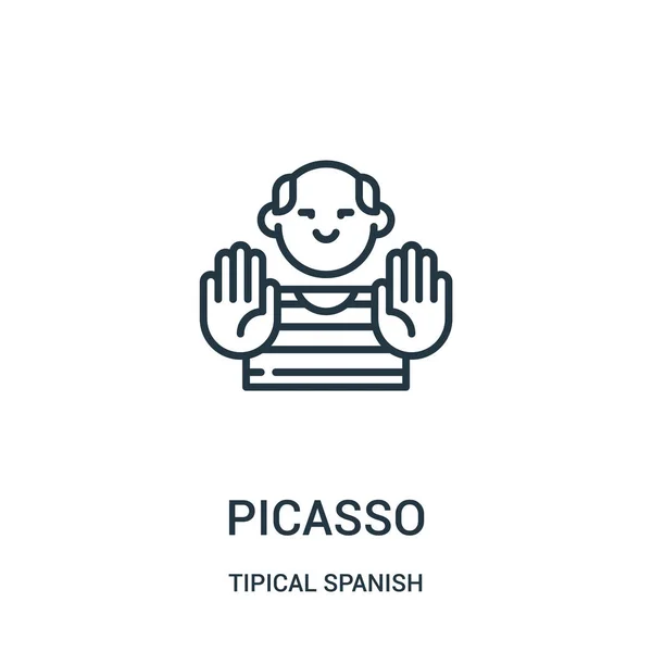 picasso vector icono de la colección típica española. Ilustración ...