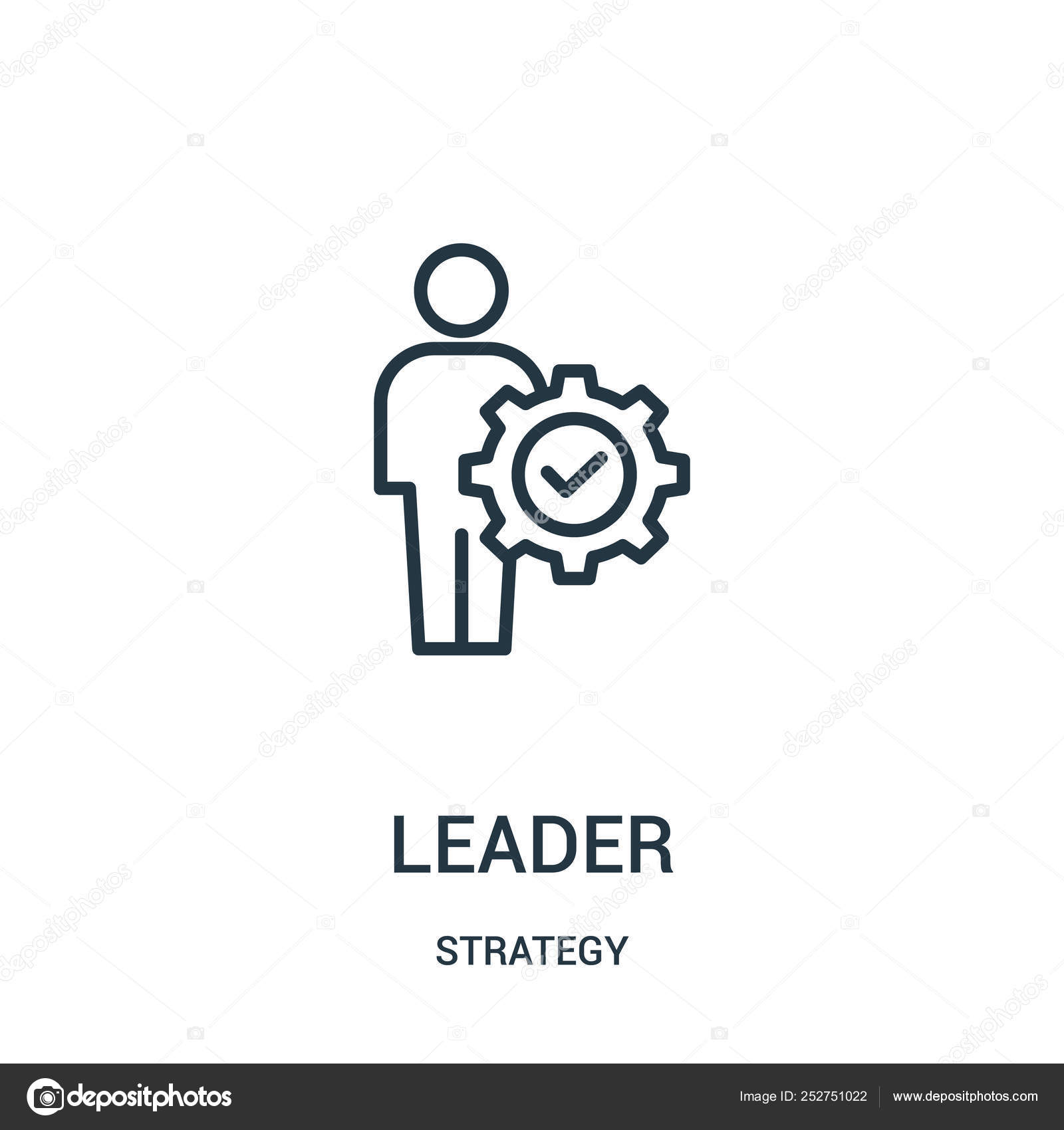 Leader icon vector from strategy collection. Thin line leader outline ...