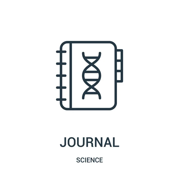 journal icon vector from science collection. Thin line journal outline ...