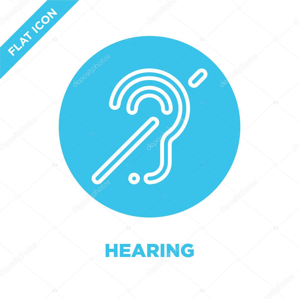 vector del icono auditivo de la colección de accesibilidad. Ilustración ...