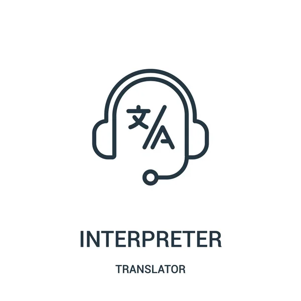 Translation Icon Vector From Translator Collection Thin Line Translation Outline Icon Vector