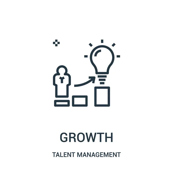 growth icon vector from talent management collection. Thin line growth ...