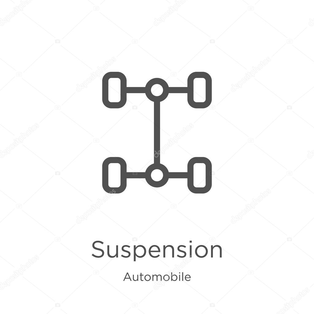 vector icono de suspensión de la colección de automóviles. Línea ...