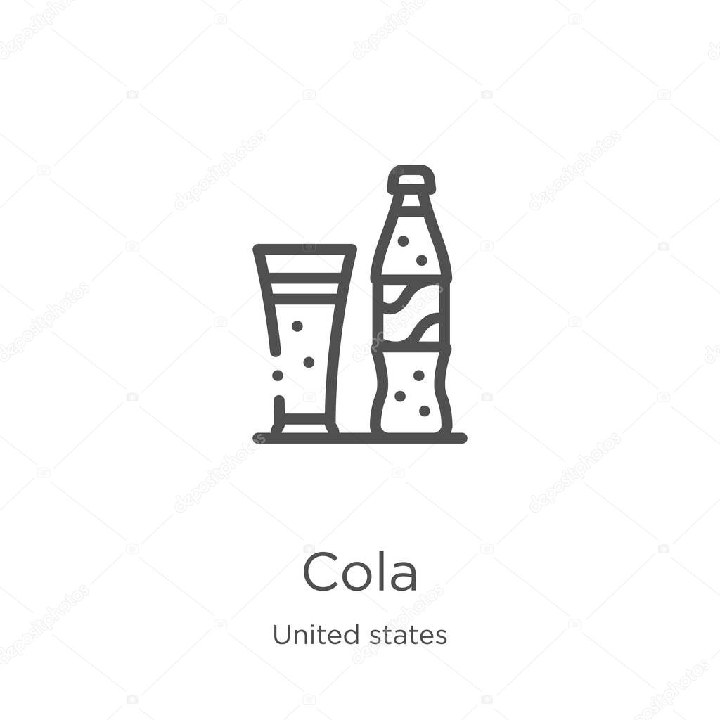 vector icono cola de la colección de estados unidos. Línea delgada cola ...