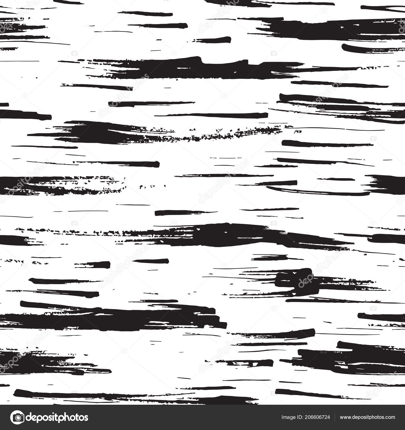 Birch Tree Bark Texture Seamless Pattern Black Brush Strokes Abstract ...