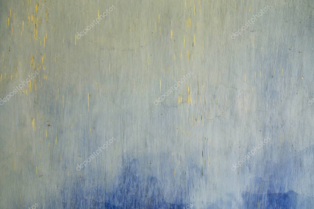 Estuco azul recubierto y el exterior pintado. Fundición áspera de ...