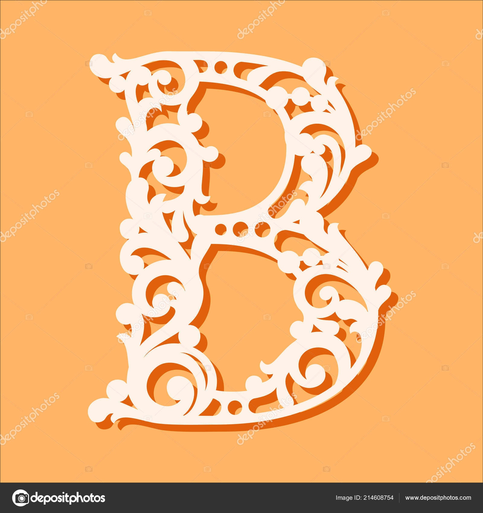 Fancy Script Letter B