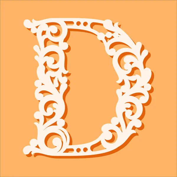 Laser Cut Template Initial Monogram Letters Fancy Floral Alphabet ...