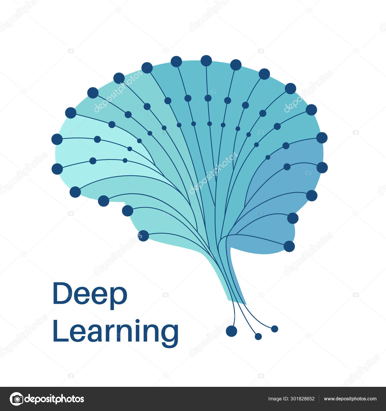 Artificial brain formed by neural network. Stock Vector Image by ©chipus82 #301828652