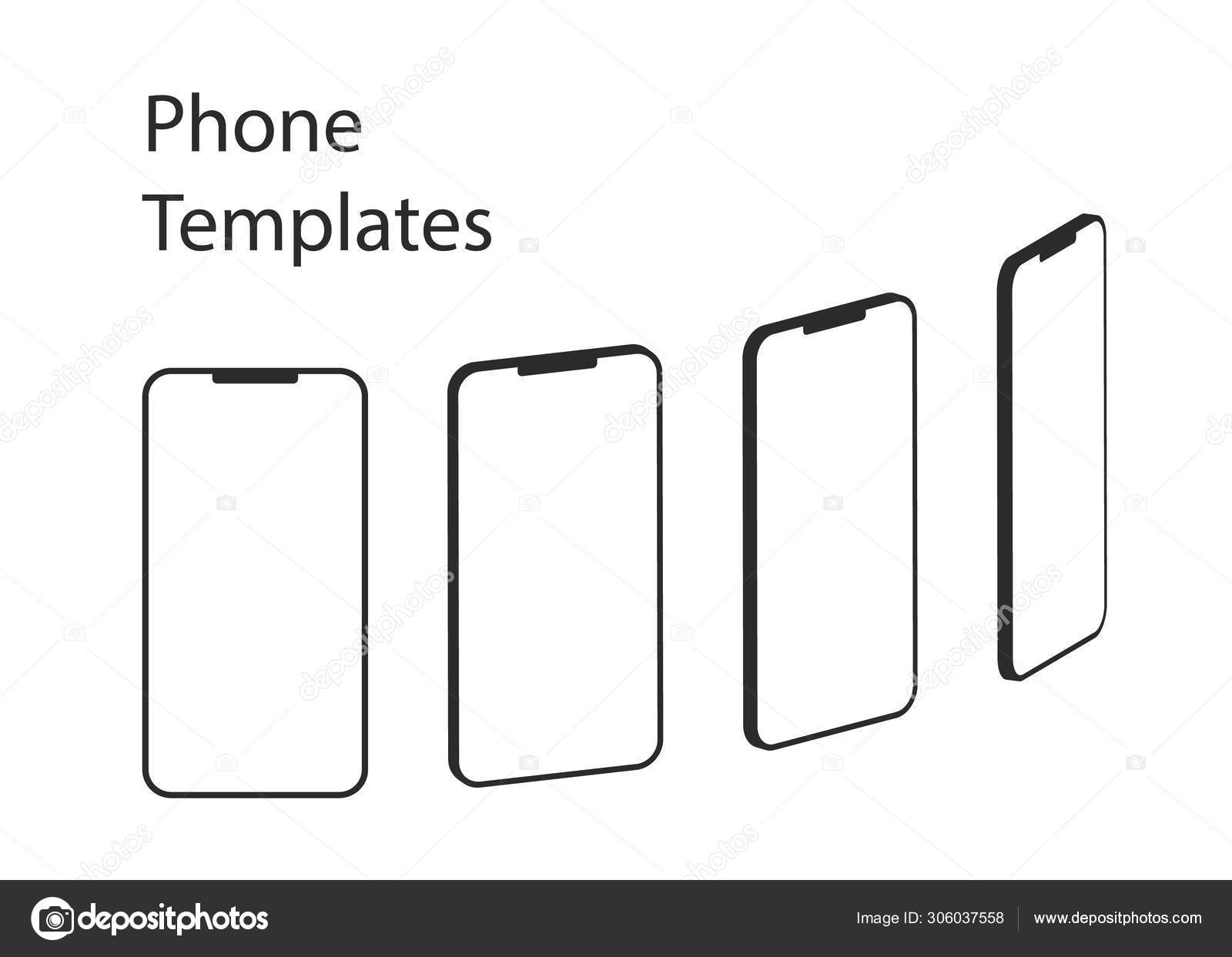 Three frameless cell phone templates Stock Vector Image by ©chipus82 ...