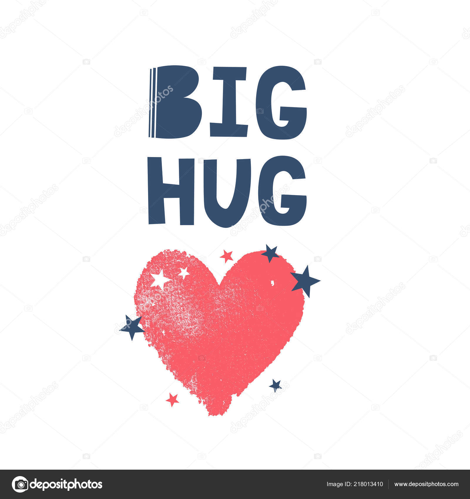 Big Hug Vector Poster Heart Shape Stock Vector Image by ©Silmen #218013410