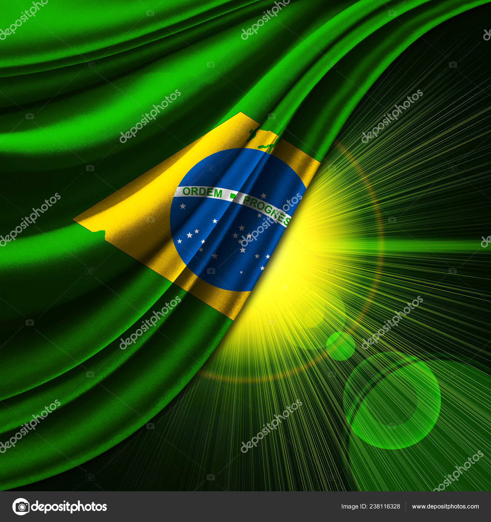 Brazil Flag Silk Copyspace Your Text Images — Stock Photo © patrice67 ...