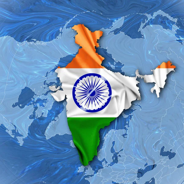 Flag of India with copy space for your text - 3D illustration - Stock ...