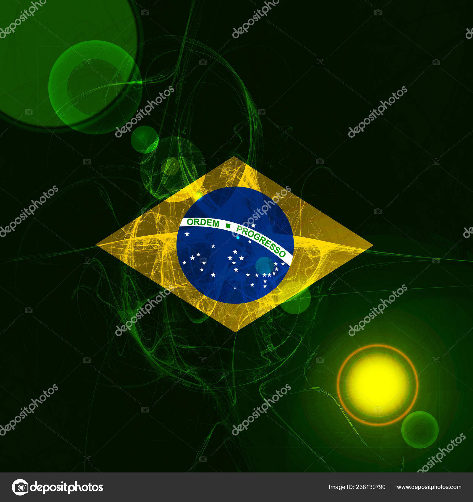 Brazil Flag Abstract Background Illustration — Stock Photo © patrice67 ...