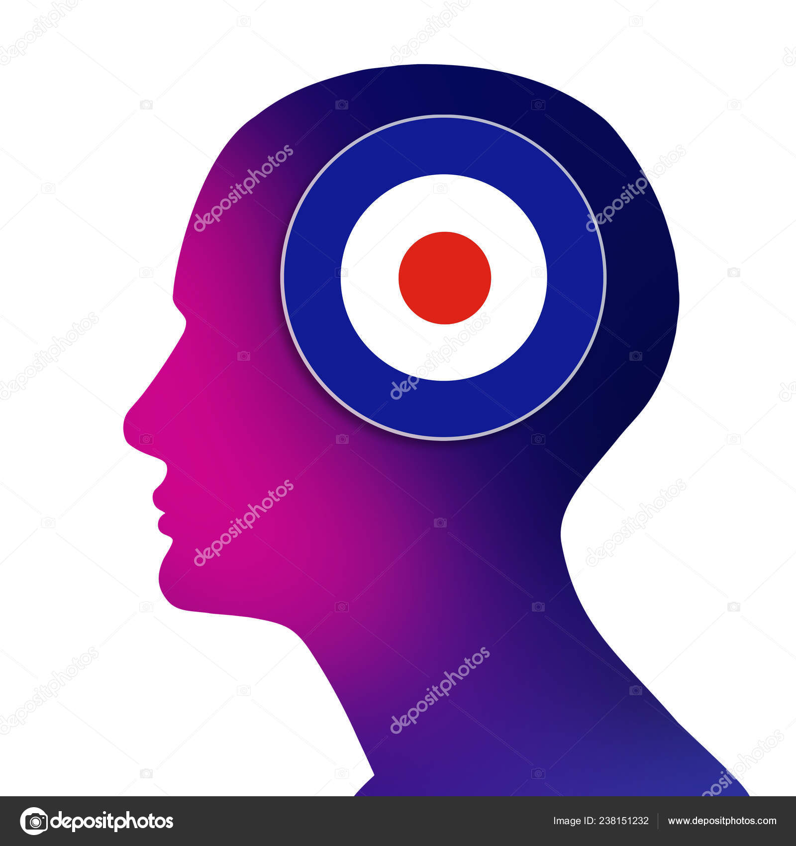 English Mod Target Human Head Background Texture Stock Illustration by ...