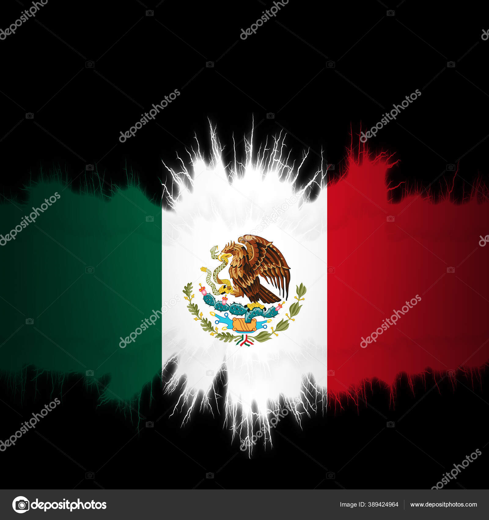 Mexico Flag Ripped Edges Digital Illustration Stock Illustration by ...