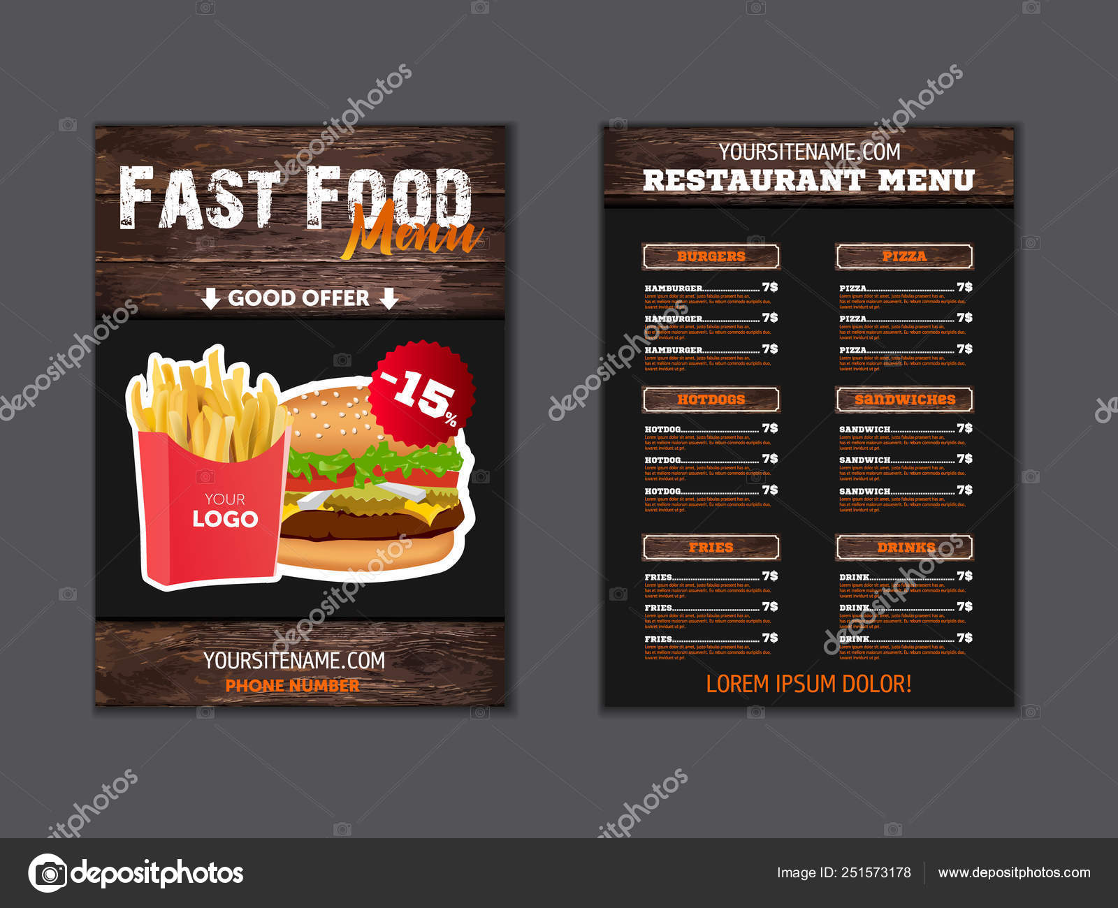 Modelo De Menu Em Branco Sofisticado Delicioso Menu De Luxo Criativo