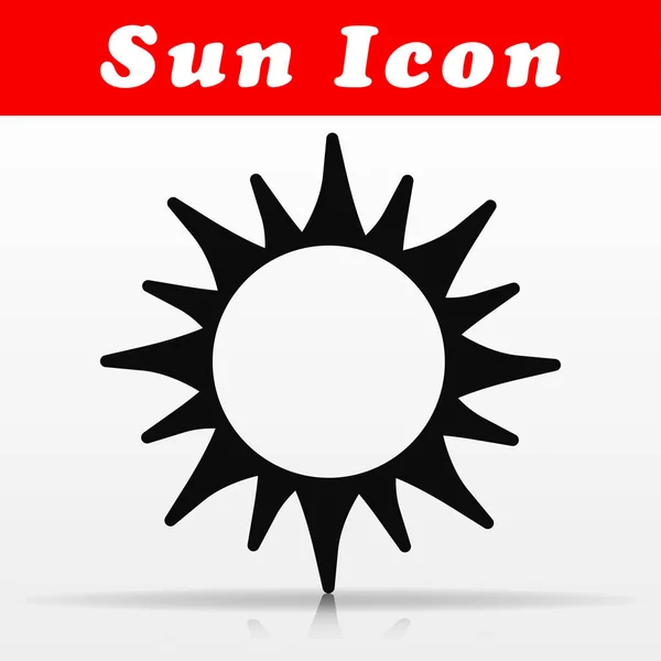 Icono de sol negro de vector en fondo blanco imágenes de stock de arte ...
