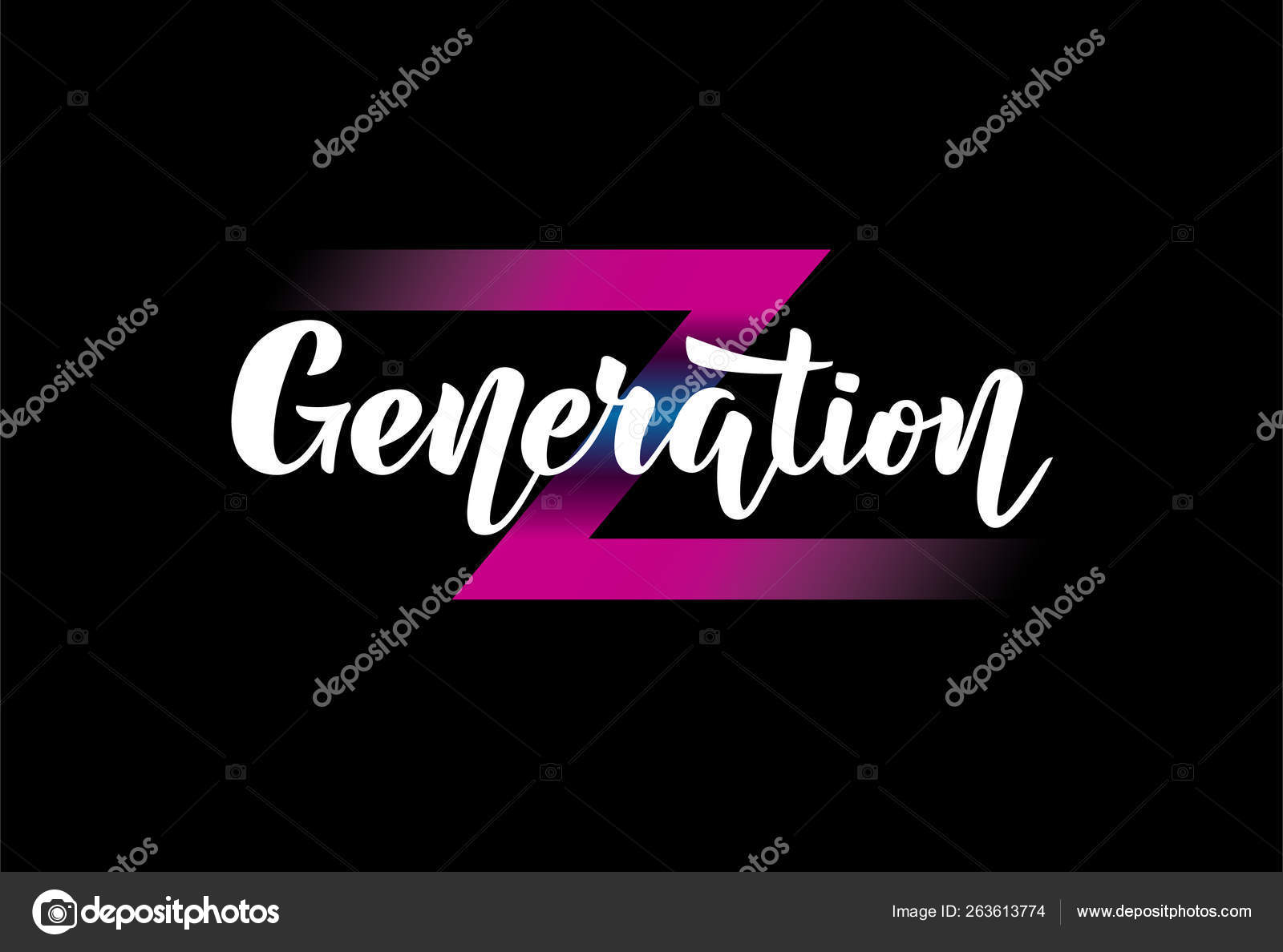 Illustration with handwritten phrase Generation Z. Stock Vector by ©jv ...