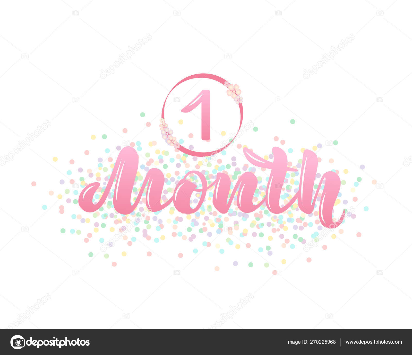 Ilustração vetorial com marcadores de idade do bebê 1 mês . imagem ...