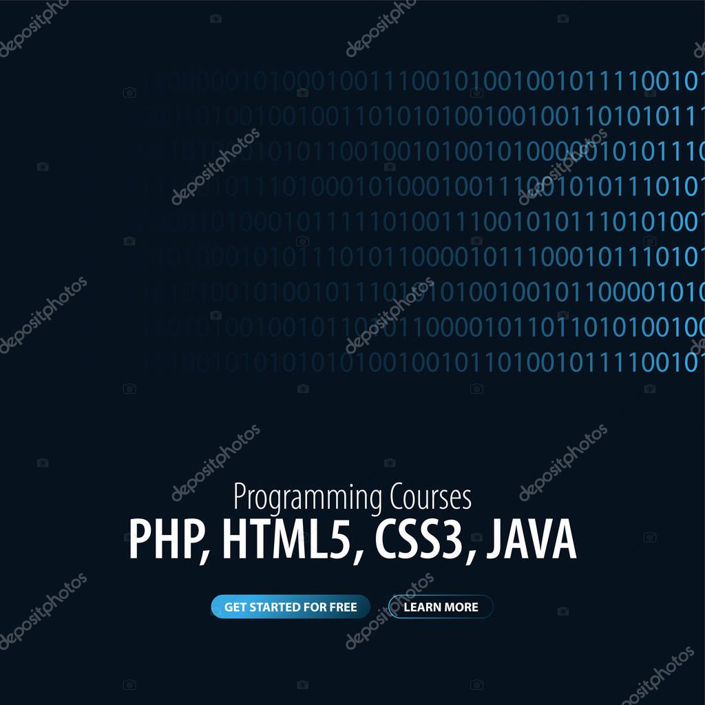 Cursos de programación. Banner para Redes Sociales. Ilustración ...