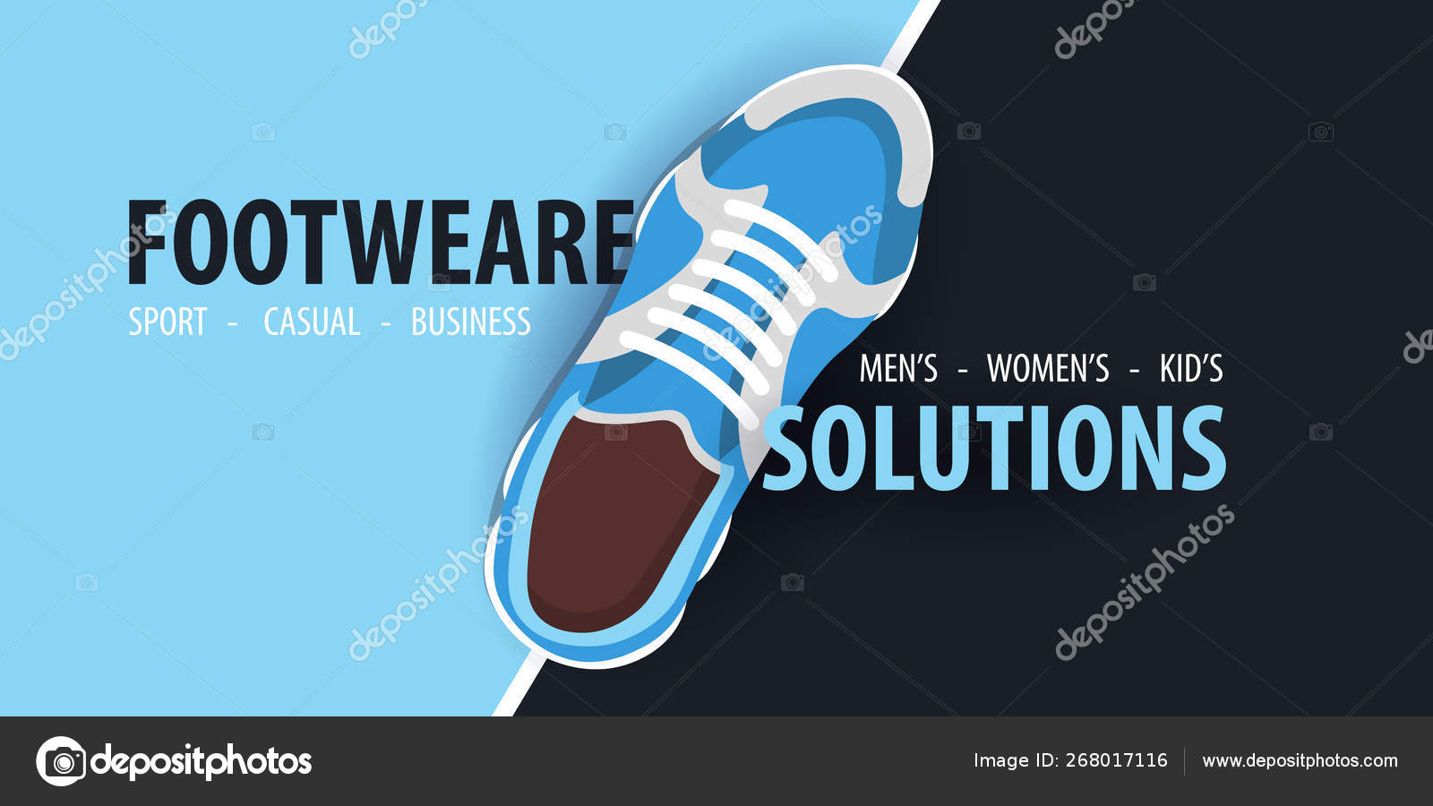 Modern Banner Template For Shoes Vector Stock Vector By