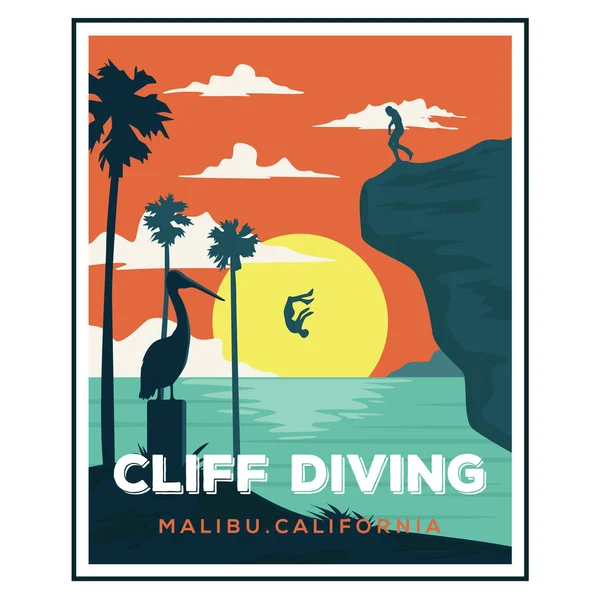 Cliff diving Vector Art Stock Images | Depositphotos