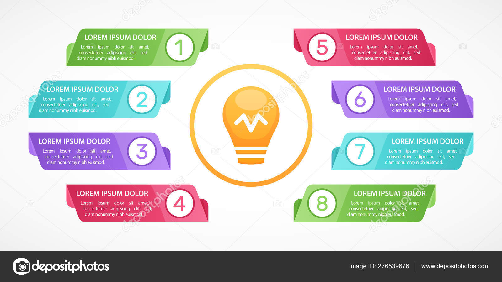 Infographic Concept Design Modern Colorful Icons Easy Customize ...