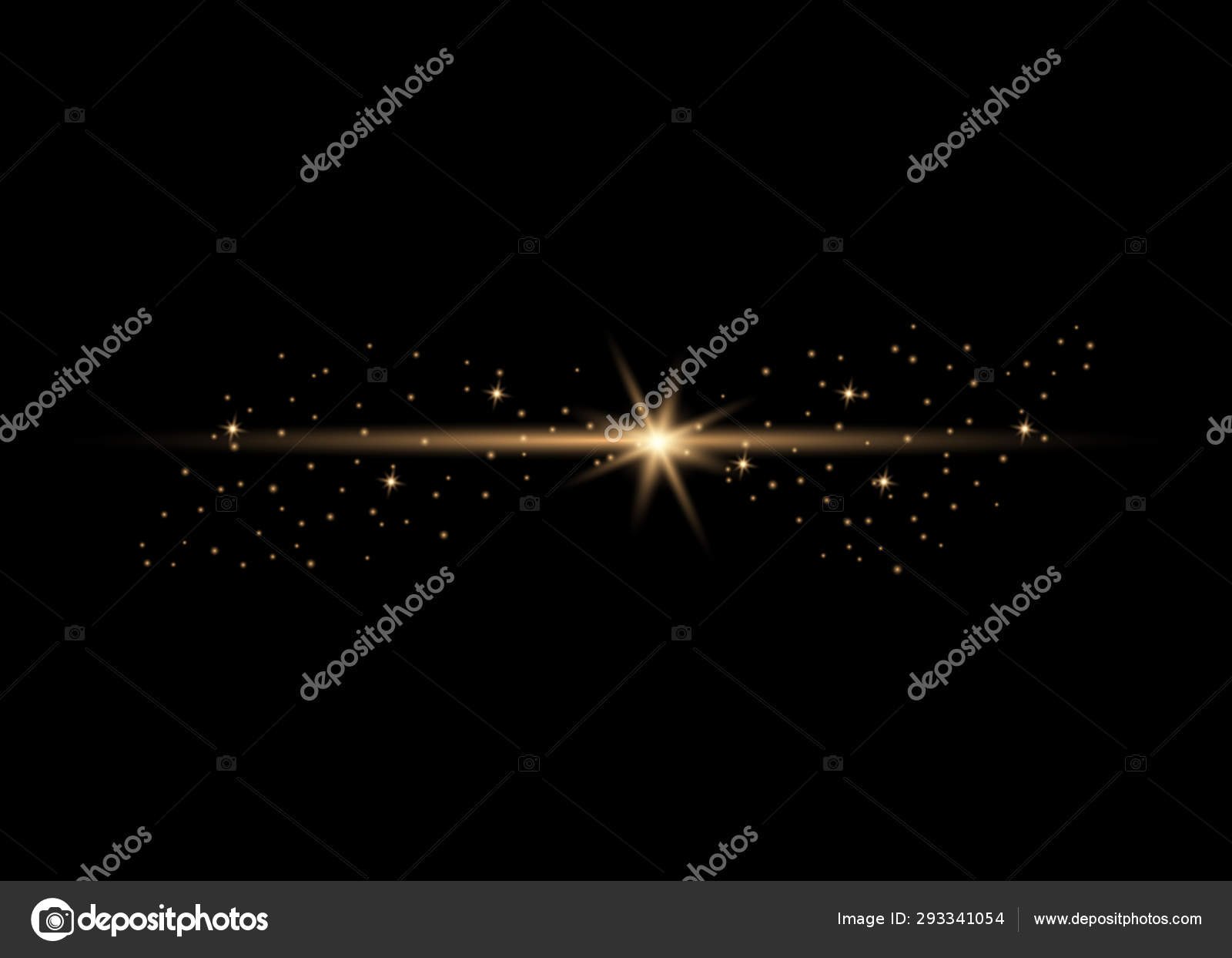 Glow line of dust and golden stars Stock Vector Image by ©Tetris.studio ...