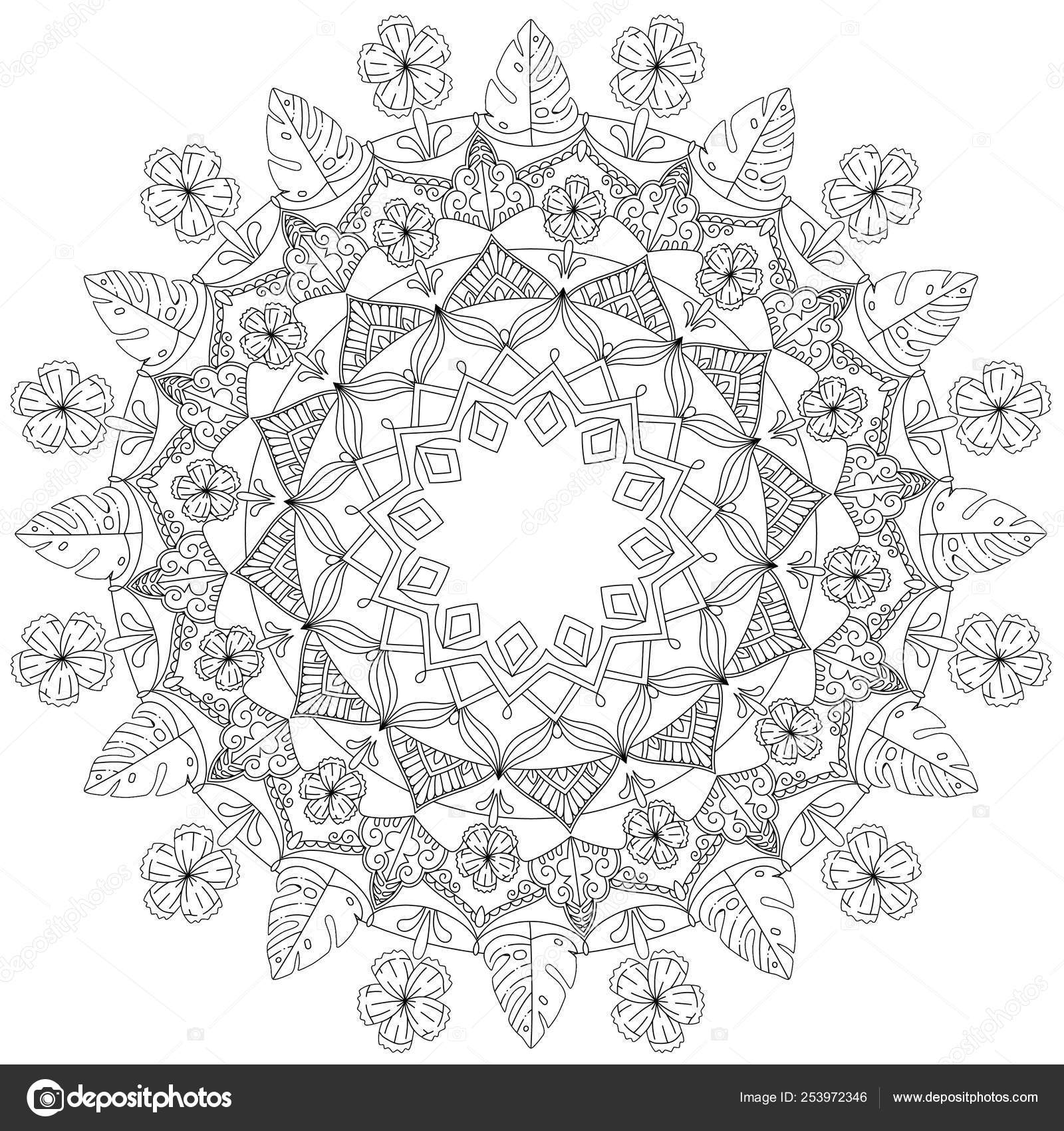 Mandala Intricate Patterns Black White Geometric Lace Element Suitable ... Mandala Intricate Patterns Black White Geometric Lace Element Suitable ...