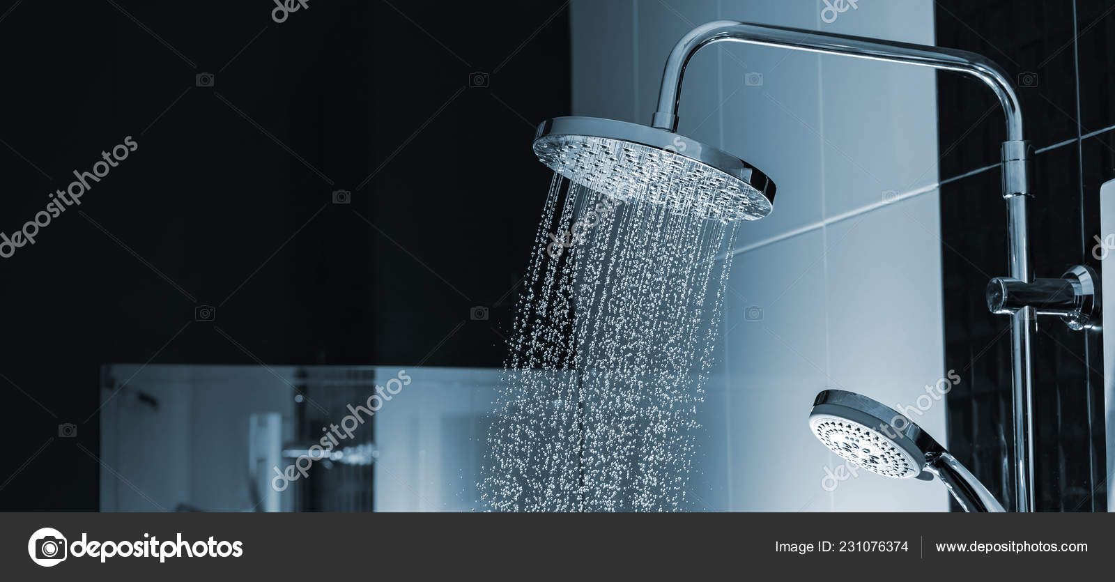 Close Water Flowing Shower Bathroom Interior — Stock Photo © Naypong ... Close Water Flowing Shower Bathroom Interior — Stock Photo © Naypong ...