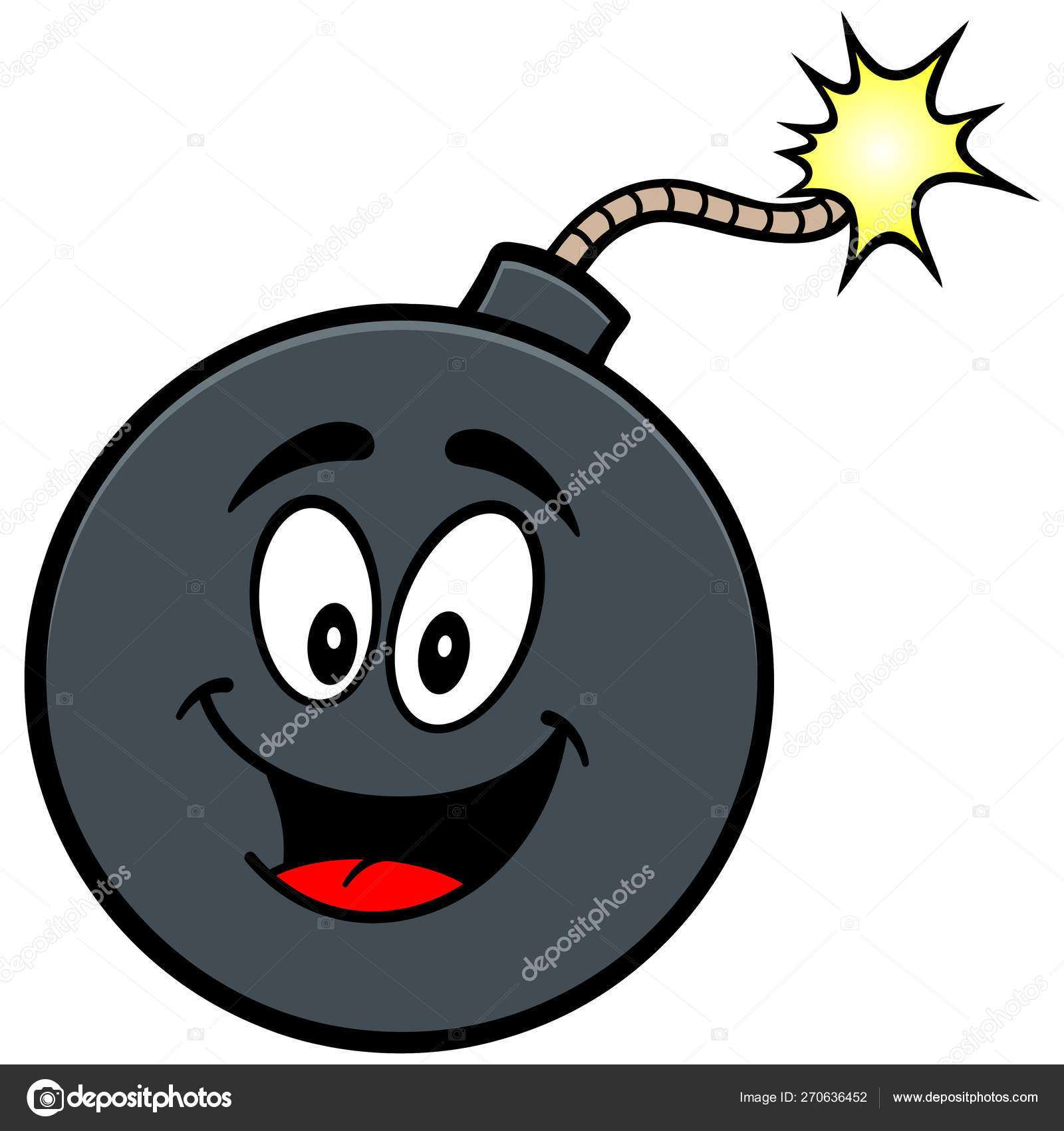 Mascota Bomba Una Ilustración Dibujos Animados Una Mascota Bomba Vector ...