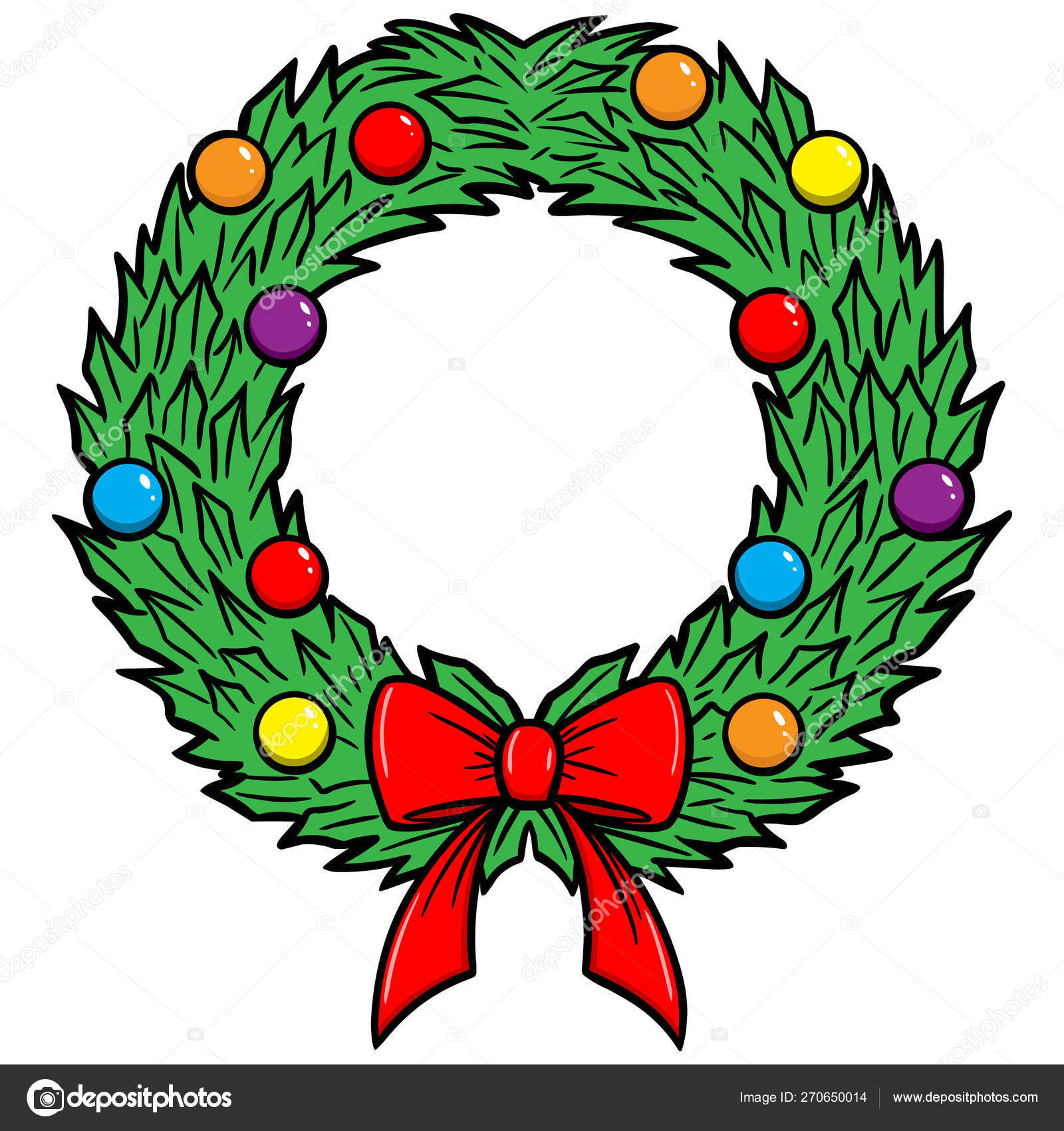 Christmas Wreath Cartoon Illustration Christmas Wreath Stock Vector by ... Christmas Wreath Cartoon Illustration Christmas Wreath Stock Vector by ...