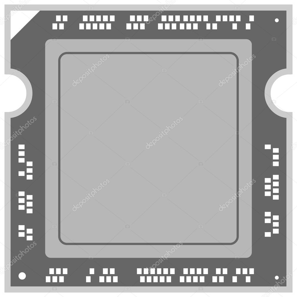 Ilustración del procesador de computadoras - Una ilustración de dibujos ...