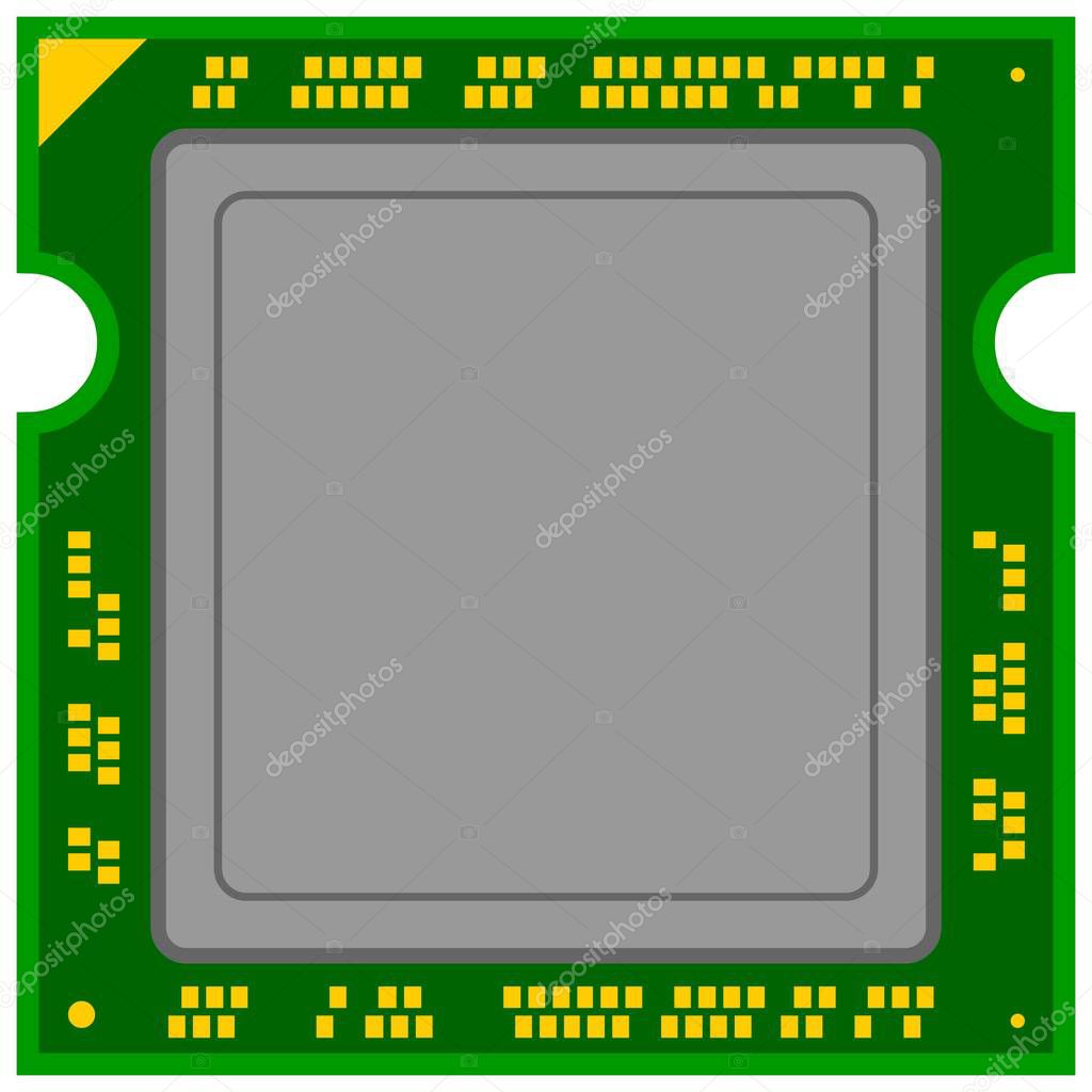 Procesador de computadora - Una ilustración de dibujos animados de un ...
