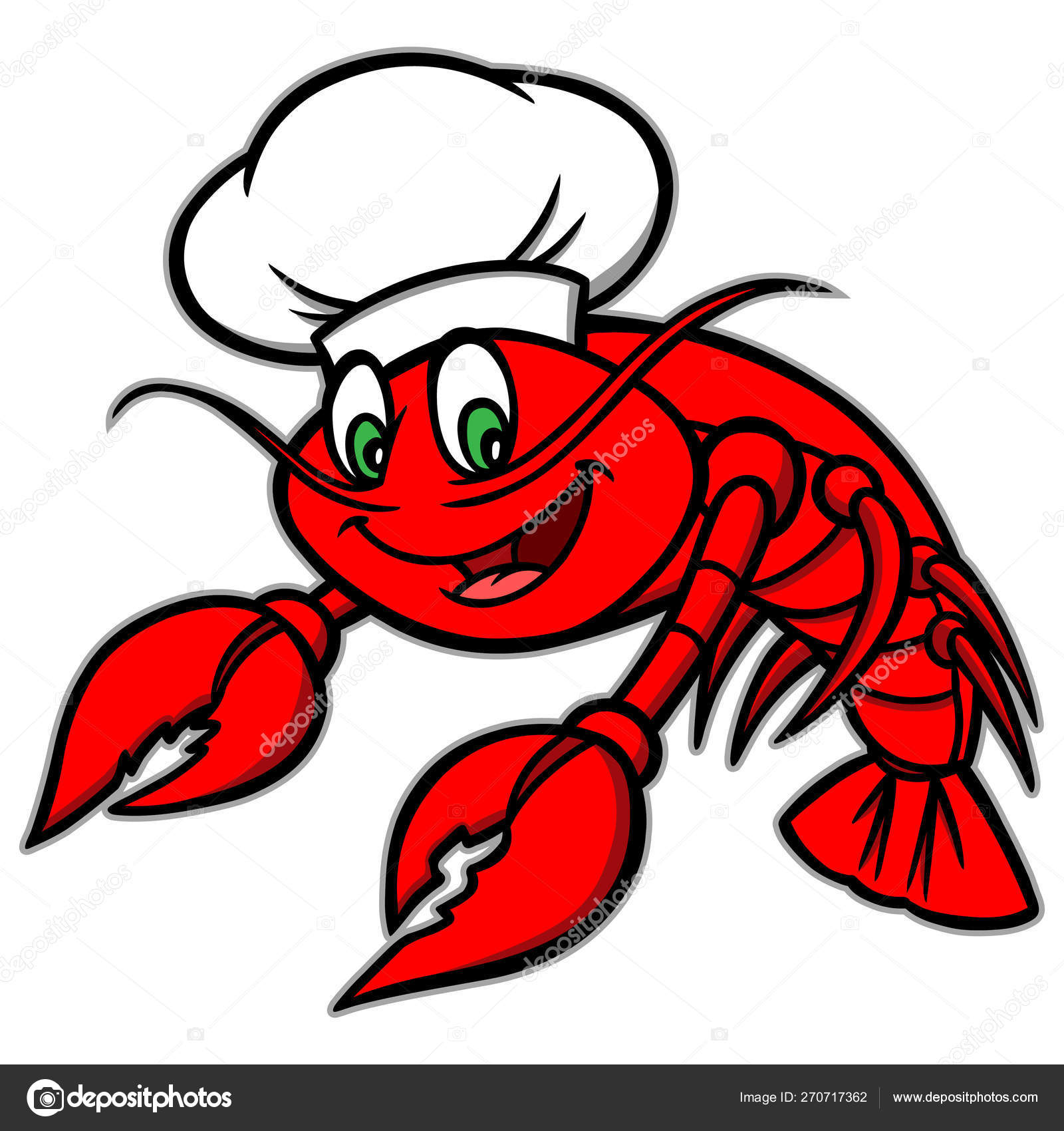 Crawfish Chef Cartoon Illustration Crawfish Chef Stock Vector by ...