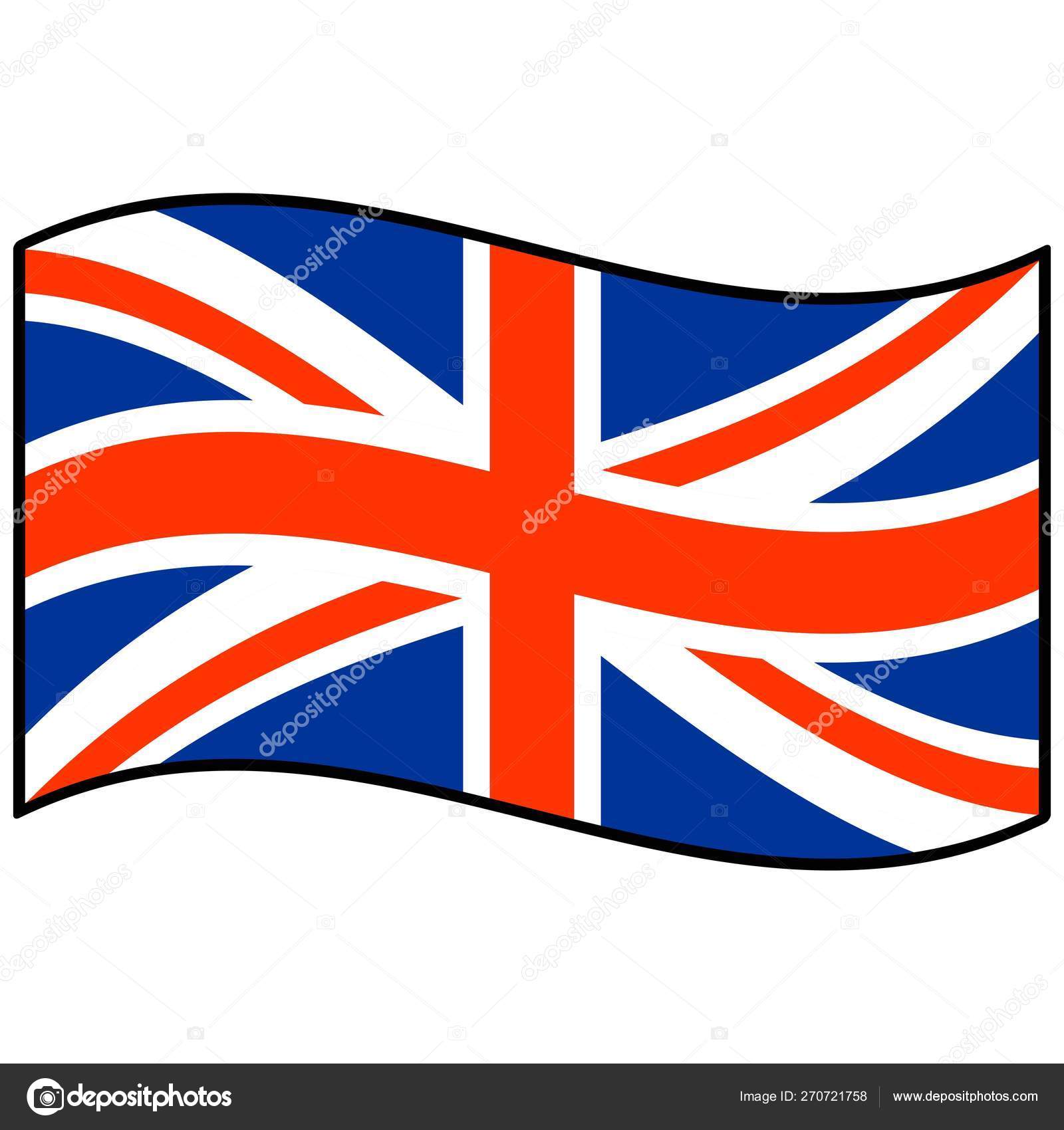 Bandera Reino Unido Una Ilustración Dibujos Animados Una Bandera Del Vector de stock #270721758 ...