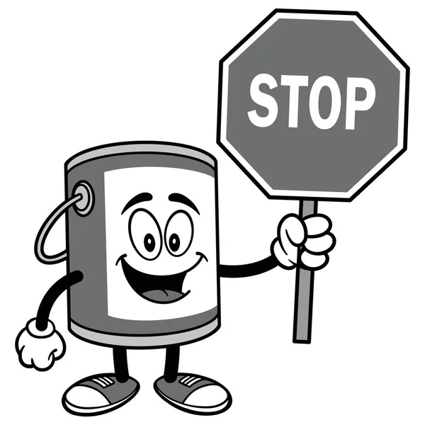 Emoticon Stop Sign Cartoon Illustration Emoticon Mascot Stock Vector by ...