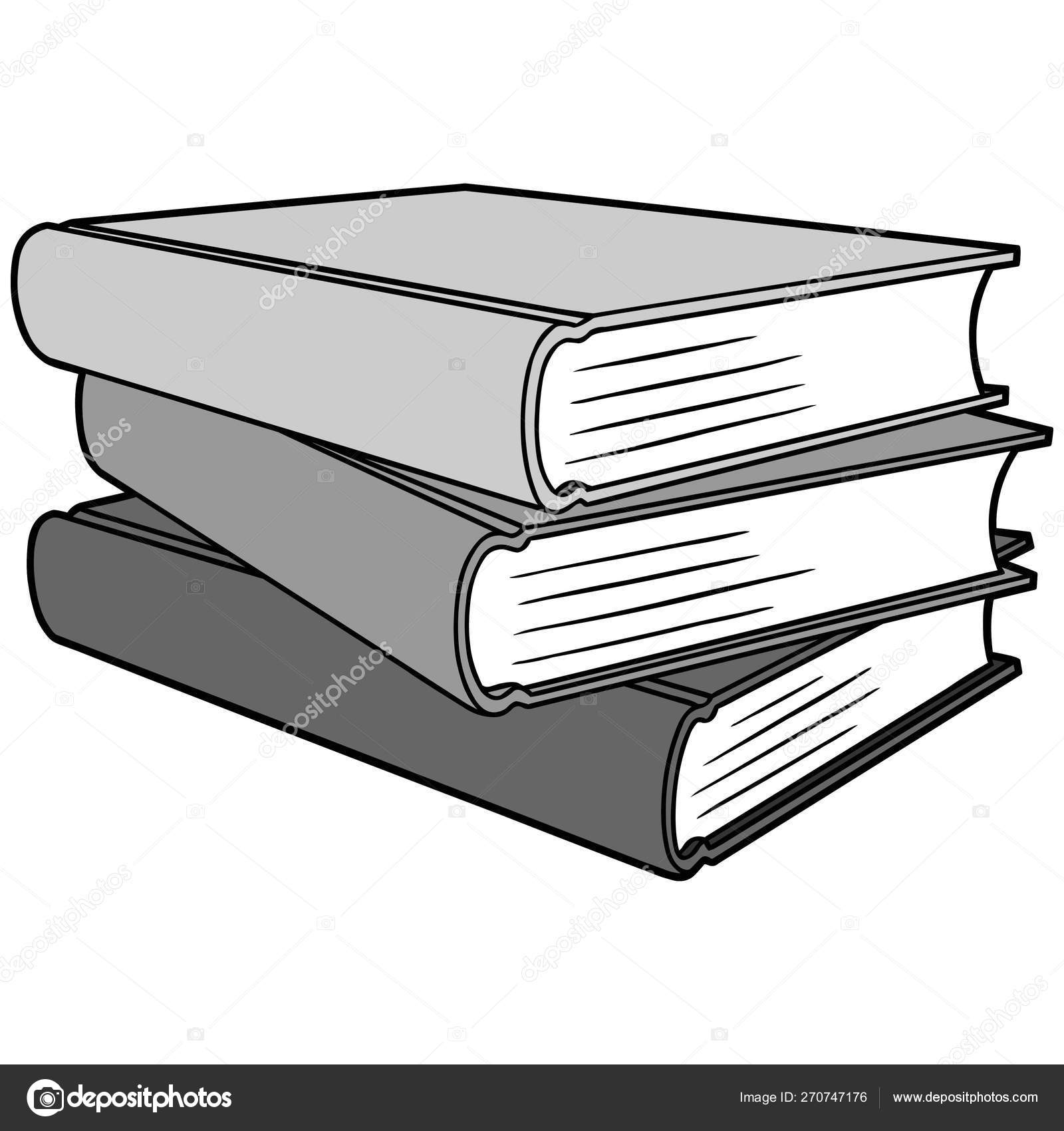 Hromádka Knih Kreslená Ilustrace Hromádky Knih Stock Vektor od ...