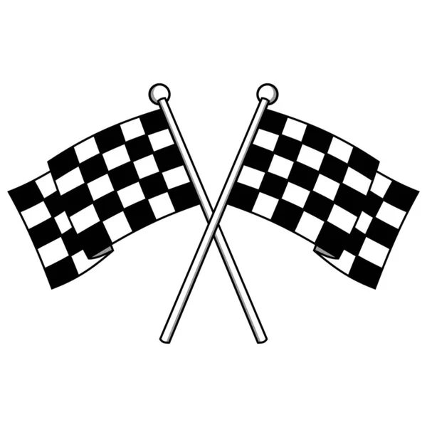 Racing Insignia Cartoon Illustration Set Racing Flag Banner ⬇ Vector ...