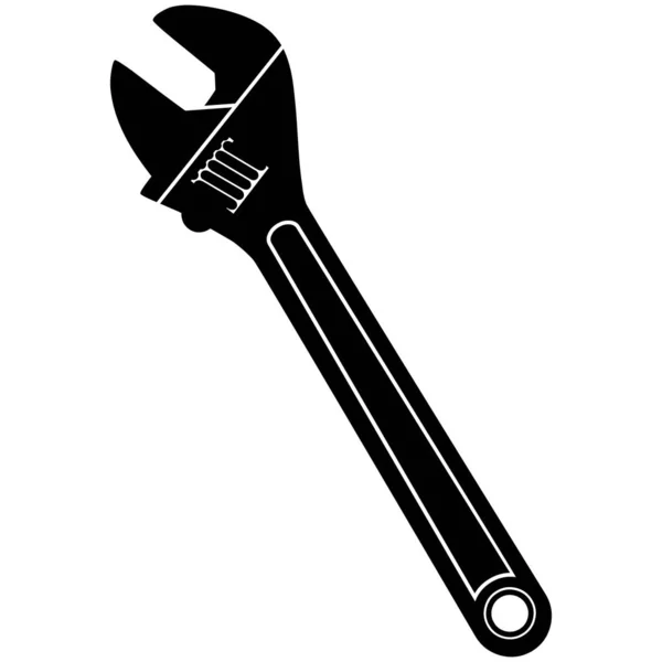 Ilustración Llave Extremo Abierto Una Ilustración Dibujos Animados Una Llave Vector de stock por ...