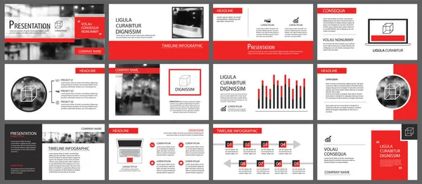 Presentation Slide Layout Background Design Red Black Circle Template ...